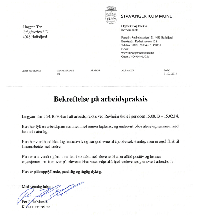 Undervisningserfaring i realfag :: Rogalandkinesiskskole